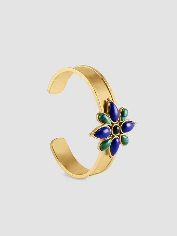 ANABEL ARAM Forza 18k--plated & Multi-gemstone Cuff