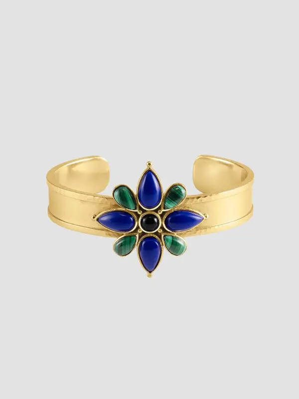 ANABEL ARAM Forza 18k--plated & Multi-gemstone Cuff - Gold