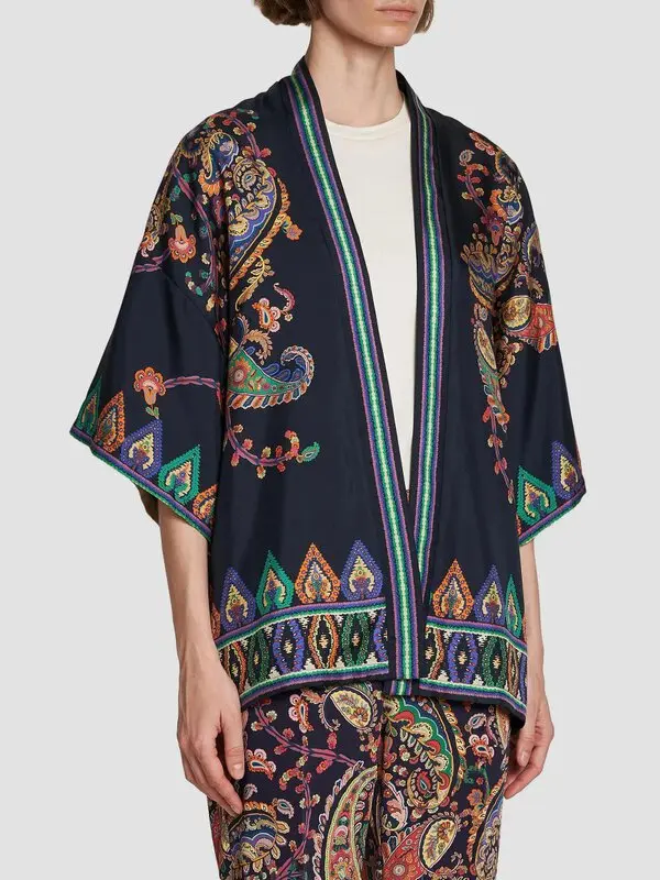 Etro Kesa Paisley Stretch Cotton Jacket