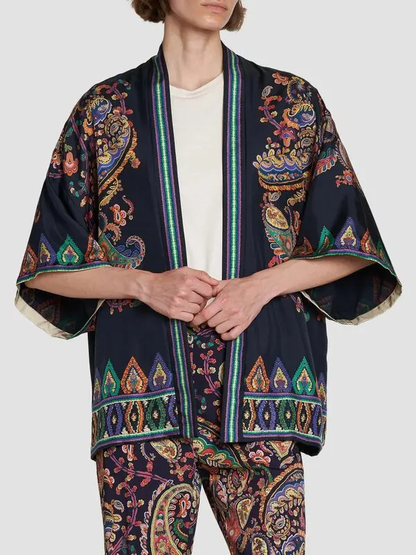 Etro Kesa Paisley Stretch Cotton Jacket