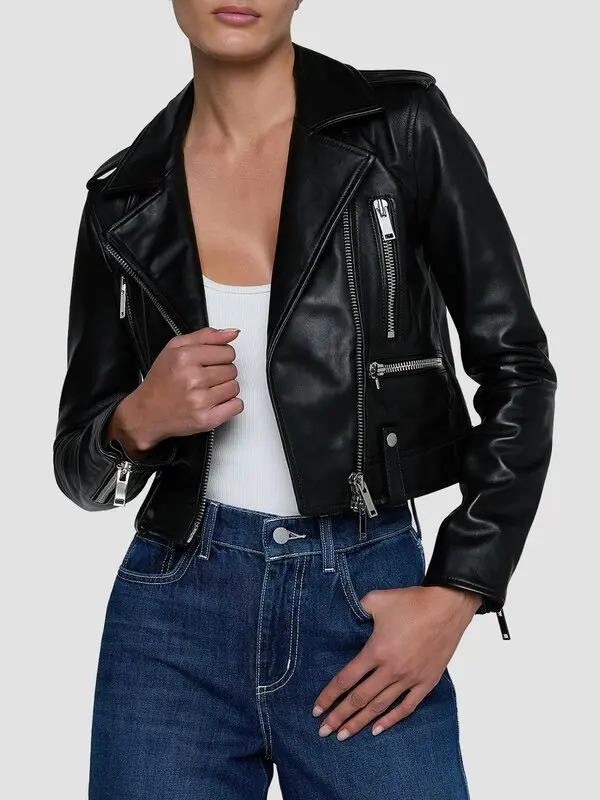 L'Agence Blakely Leather Biker Jacket