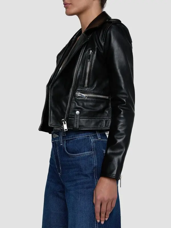 L'Agence Blakely Leather Biker Jacket