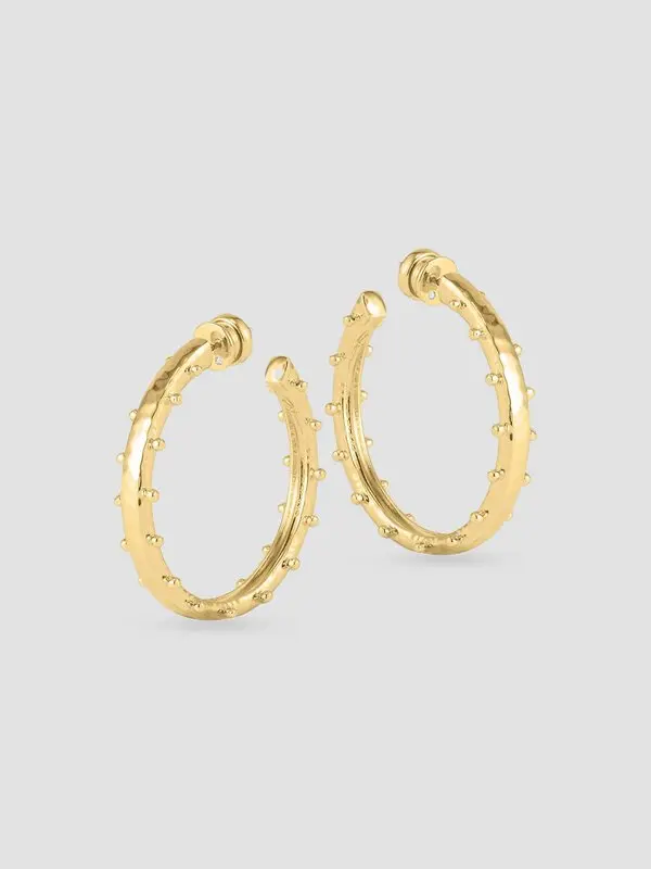 ANABEL ARAM Milos 18k--plated Medium Studded Hoop Earrings