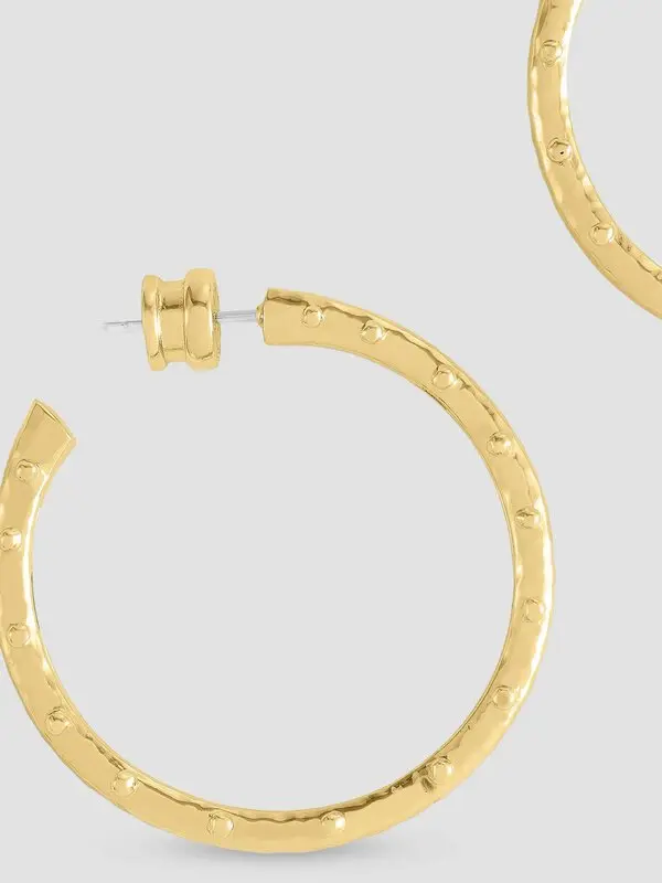 ANABEL ARAM Milos 18k--plated Medium Studded Hoop Earrings
