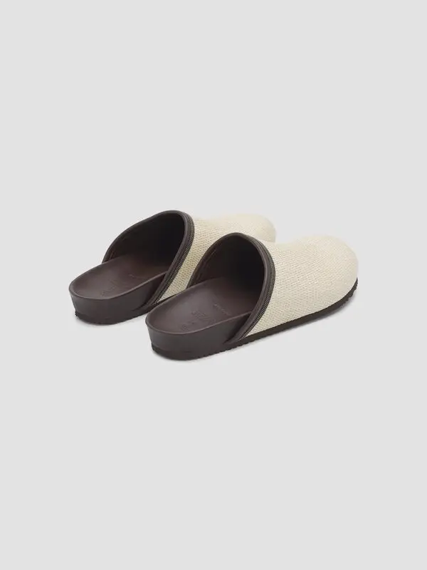 Brunello Cucinelli Micro Raffia Slippers