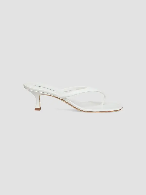 Manolo Blahnik Paterno 50mm Leather Sandals