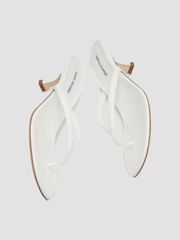 Manolo Blahnik Paterno 50mm Leather Sandals