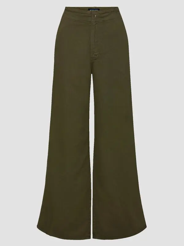 Veronica Beard Kasey Wide-leg Flat Front Pants - Army