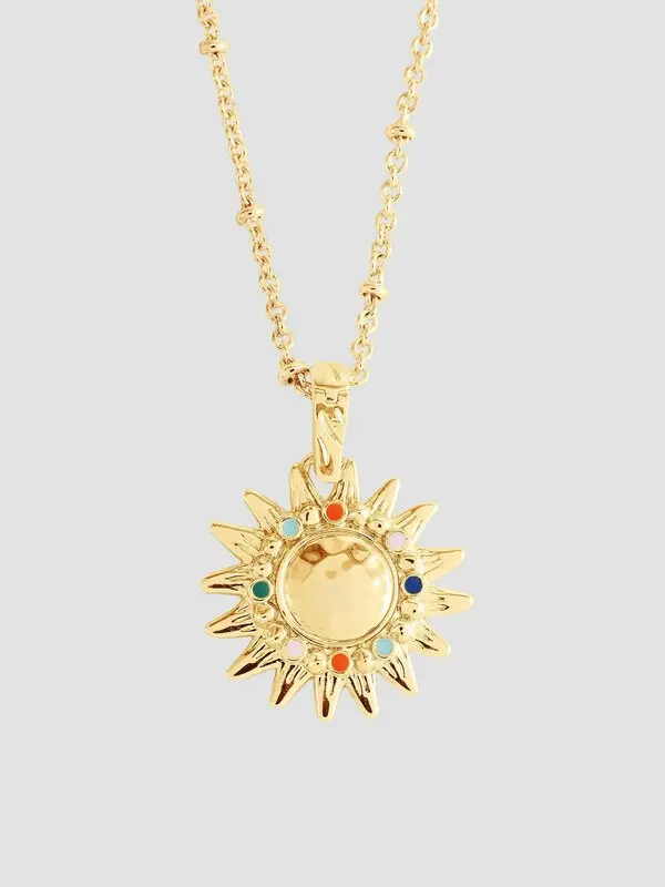 ANABEL ARAM Milos Soleil 18k-gold-plated & Enamel Charm