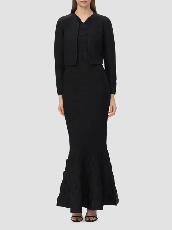 Herve Leger Lucia Rib-knit Crop Jacket