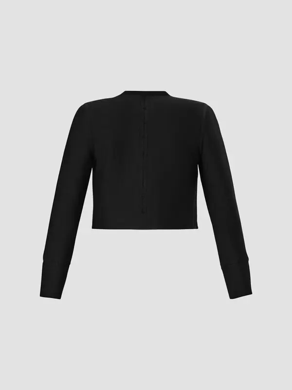 Herve Leger Lucia Rib-knit Crop Jacket