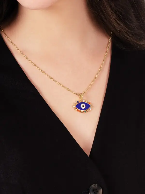 ANABEL ARAM Milos 18k-gold-plated & Enamel Evil Eye Charm