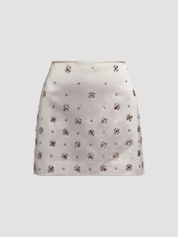 Veronica Beard Olenna Crystal-embellished A-line Miniskirt