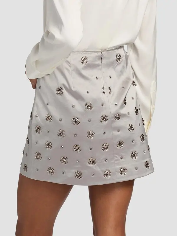 Veronica Beard Olenna Crystal-embellished A-line Miniskirt