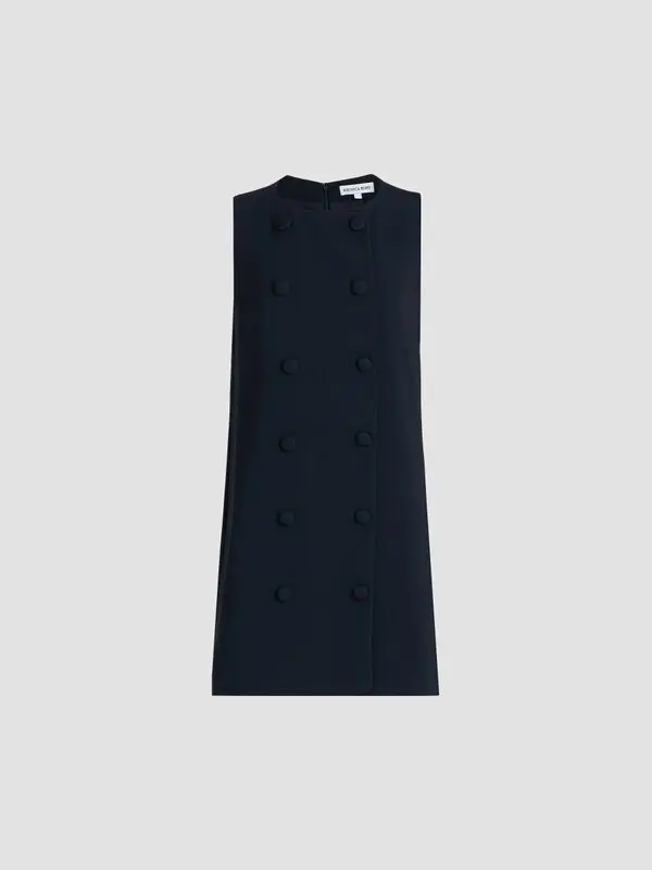 Veronica Beard Alayah Double-breasted Shift Minidress - Navy