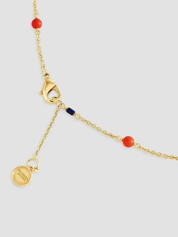 ANABEL ARAM Milos 18k-gold-plated & Natural Stone Beaded Necklace