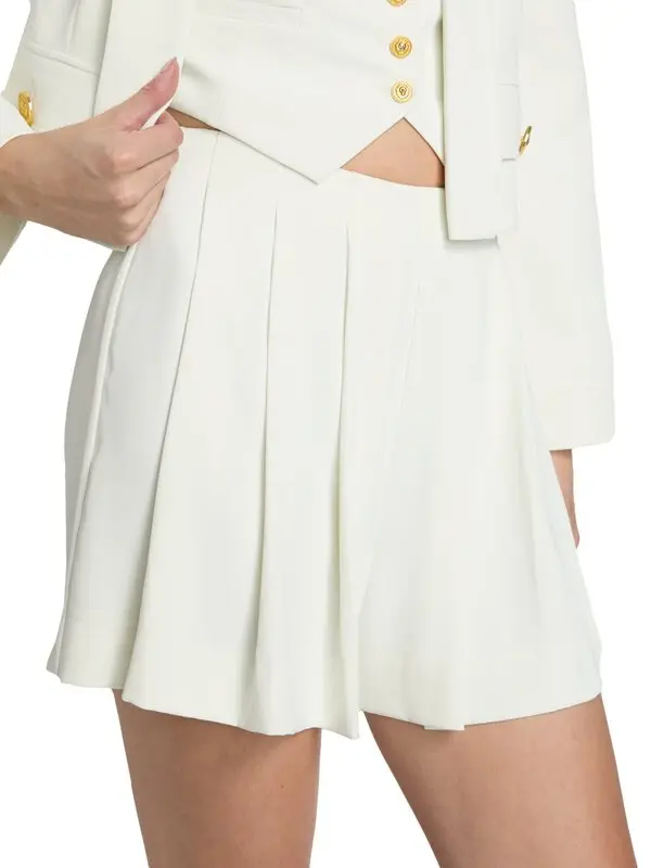 L'Agence Naamah Pleated Shorts