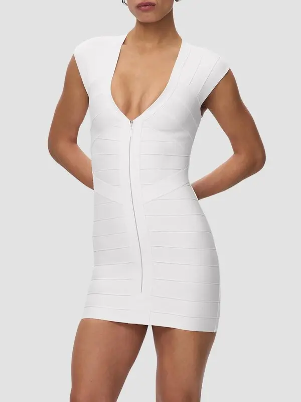 Herve Leger The Champagne Bandage Minidress