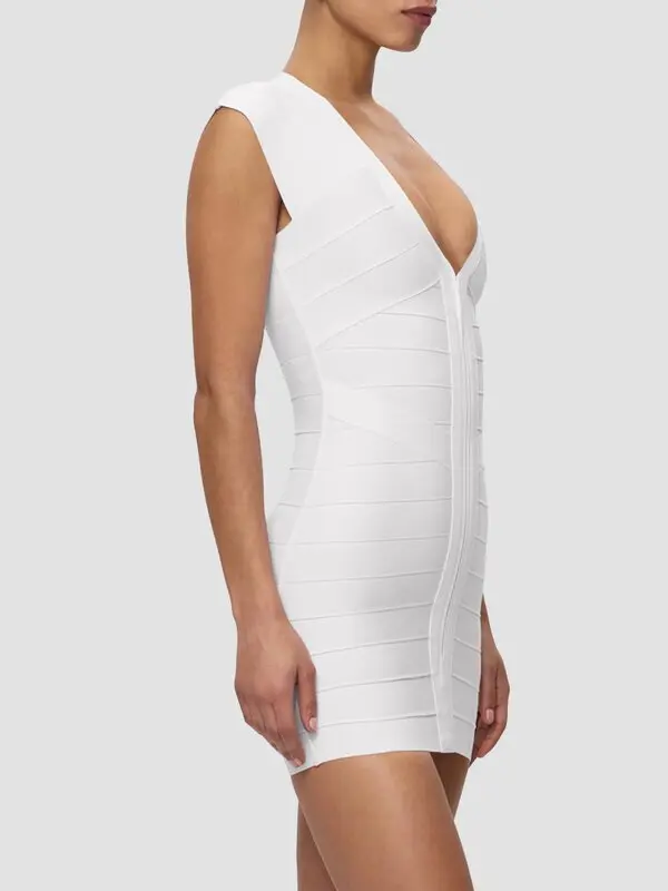 Herve Leger The Champagne Bandage Minidress
