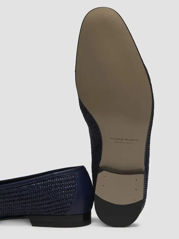 Manolo Blahnik Mario Woven Loafers