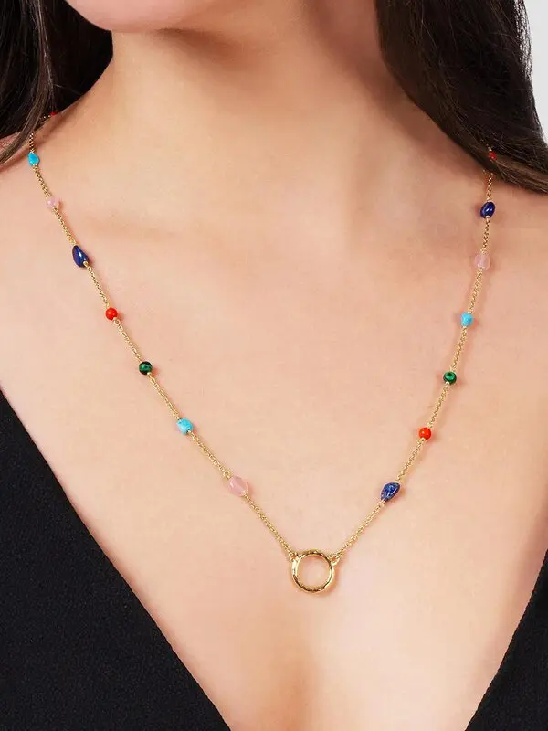 ANABEL ARAM Milos 18k-gold-plated & Natural Stone Necklace
