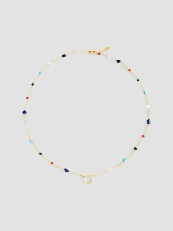 ANABEL ARAM Milos 18k-gold-plated & Natural Stone Necklace
