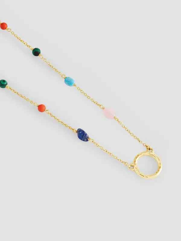ANABEL ARAM Milos 18k-gold-plated & Natural Stone Necklace