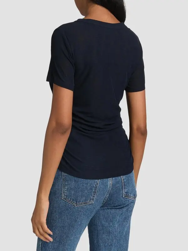 Veronica Beard Remus Slub T-shirt - Navy