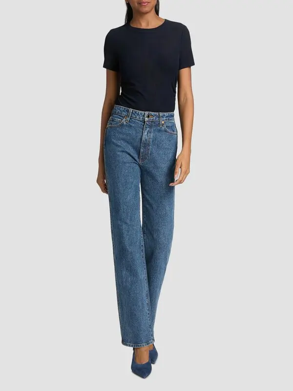 Veronica Beard Remus Slub T-shirt - Navy
