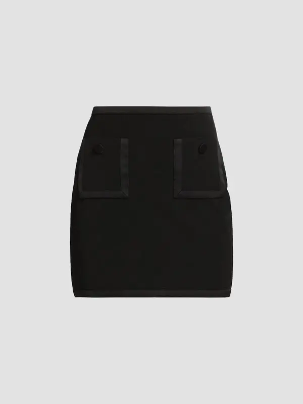 L'Agence Cassiopeia Pocket-detail Miniskirt - Black