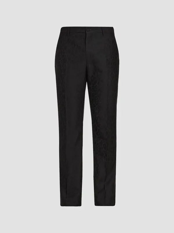Etro Roma Tonal Animal-print Straight-leg Trousers