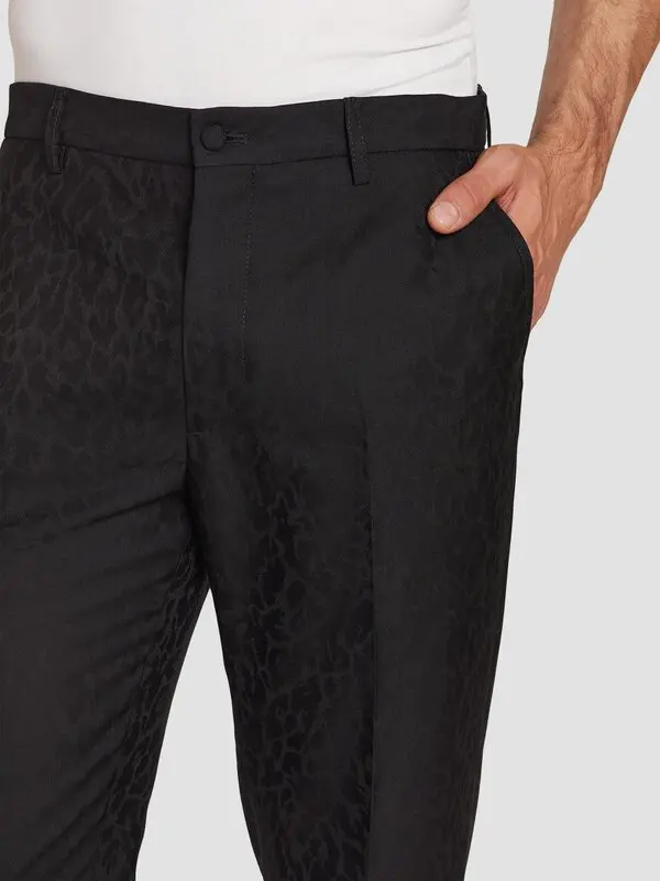 Etro Roma Tonal Animal-print Straight-leg Trousers