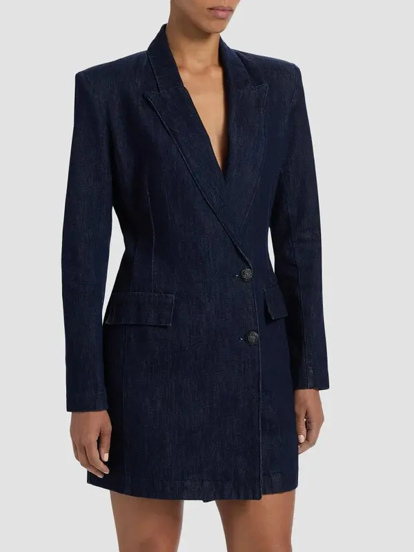 L'Agence Kylan Denim Blazer Minidress