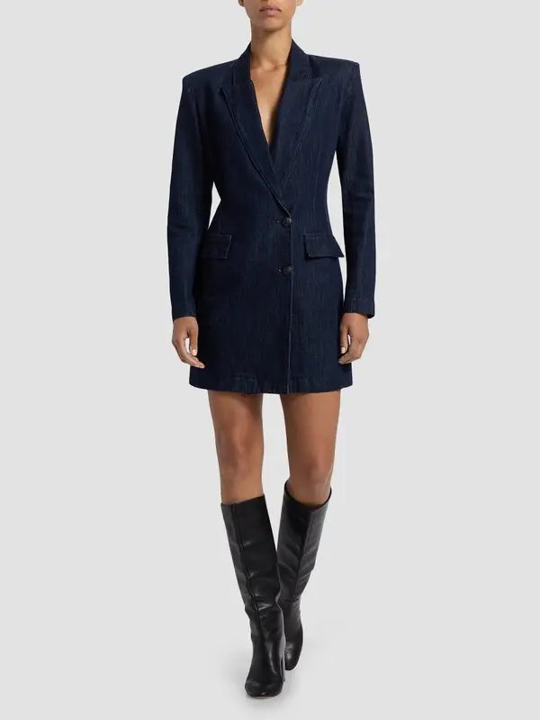 L'Agence Kylan Denim Blazer Minidress