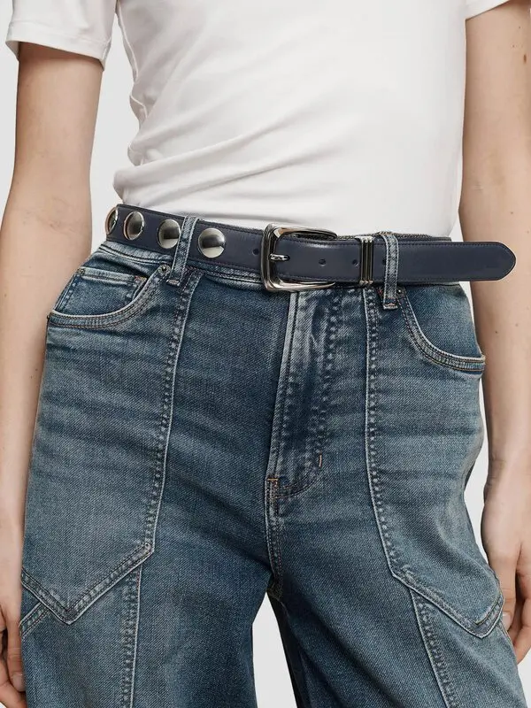 Veronica Beard Arch Studded Leather Belt