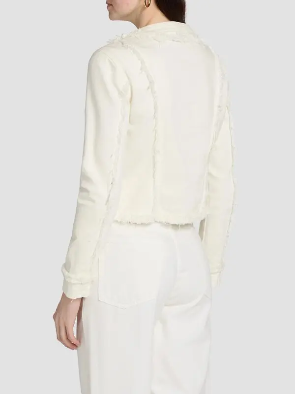 L'Agence Yarin Collarless Fray Jacket