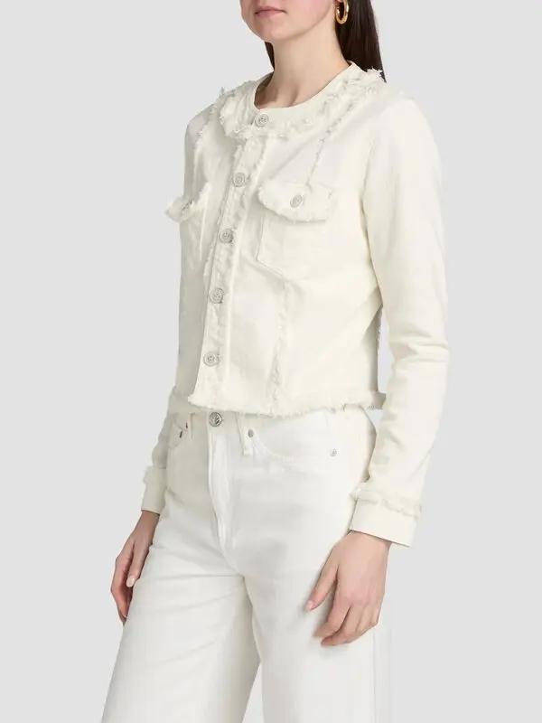 L'Agence Yarin Collarless Fray Jacket