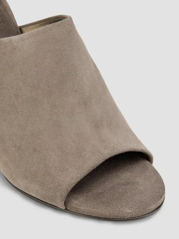 Brunello Cucinelli Curved Monili 80mm Suede Mules