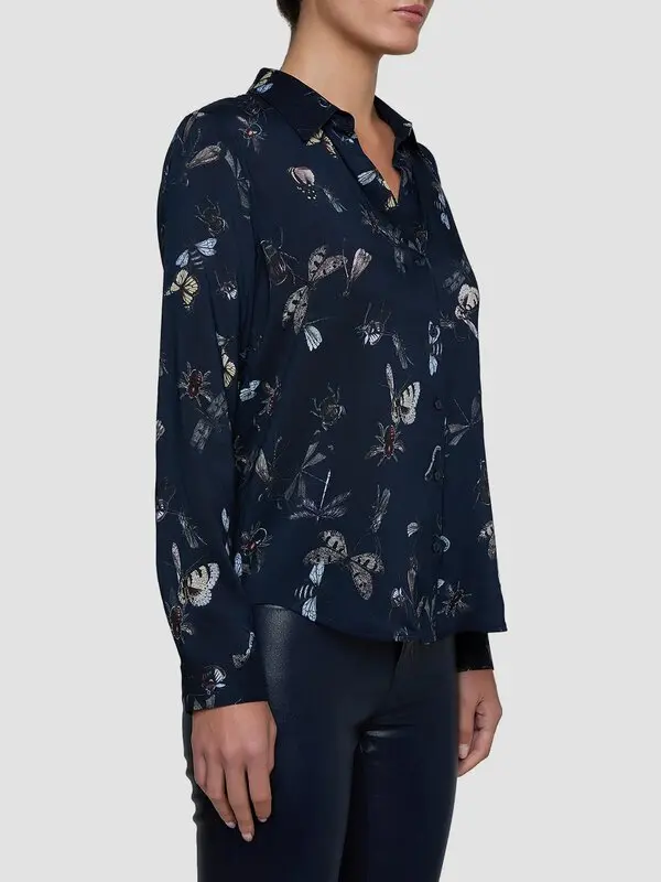 L'Agence Holly Butterfly-print Blouse