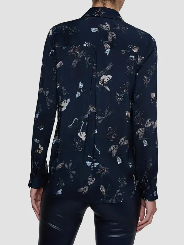 L'Agence Holly Butterfly-print Blouse
