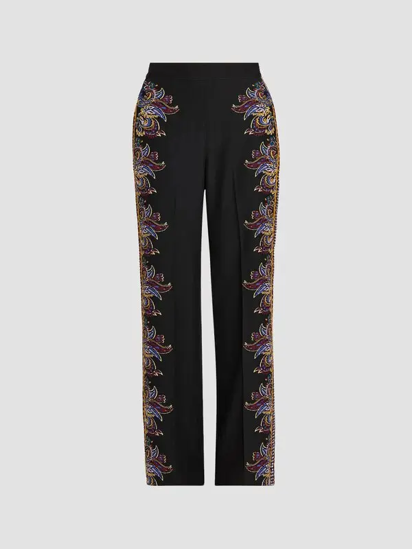 Etro Paisley Straight-leg Trousers