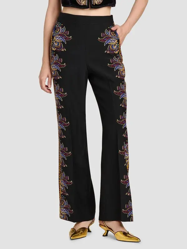 Etro Paisley Straight-leg Trousers