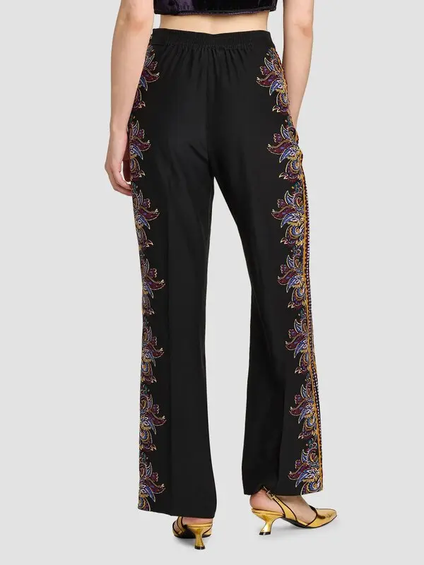 Etro Paisley Straight-leg Trousers