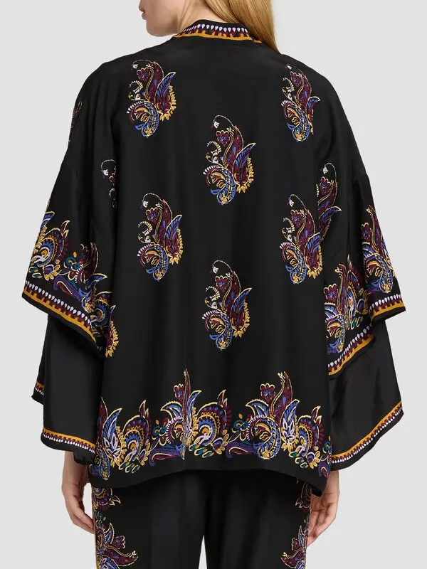 Etro Kesa Floral Paisley Silk Jacket