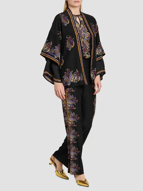Etro Kesa Floral Paisley Silk Jacket