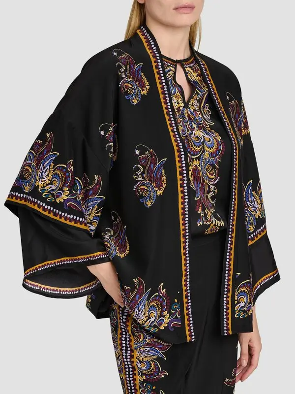 Etro Kesa Floral Paisley Silk Jacket