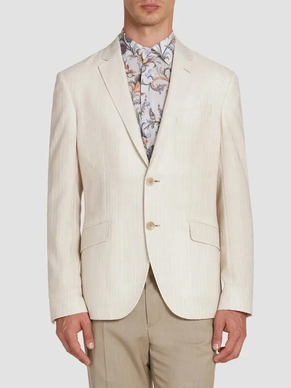 Etro Pinstripe Cotton Sport Jacket