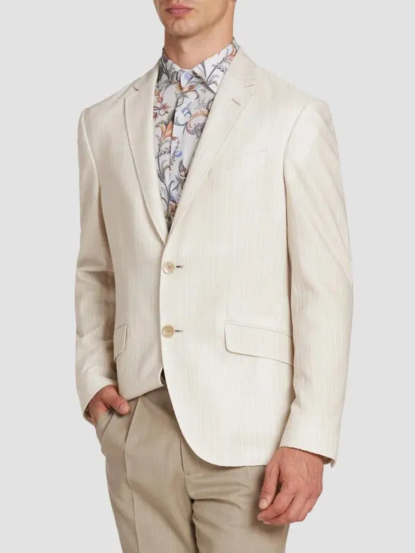 Etro Pinstripe Cotton Sport Jacket