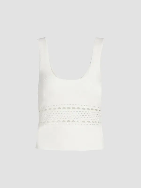 Simkhai Fitzgerald Open Stitch Knit Tank - Ivory