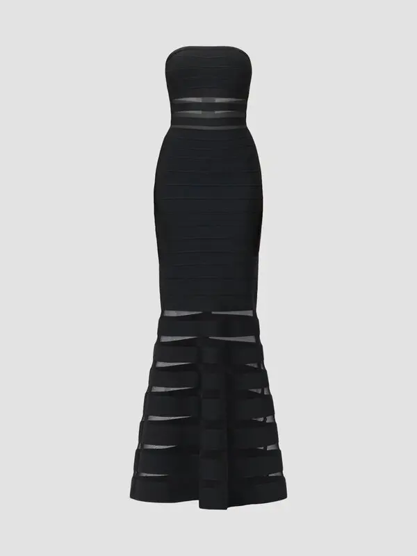 Herve Leger The Kate Strapless Gown - Black